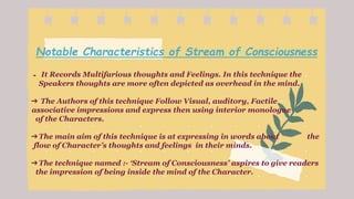 Stream of Consciousness :- An Exploration of a Literary Technique | PPTX