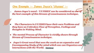 Stream of Consciousness :- An Exploration of a Literary Technique | PPTX