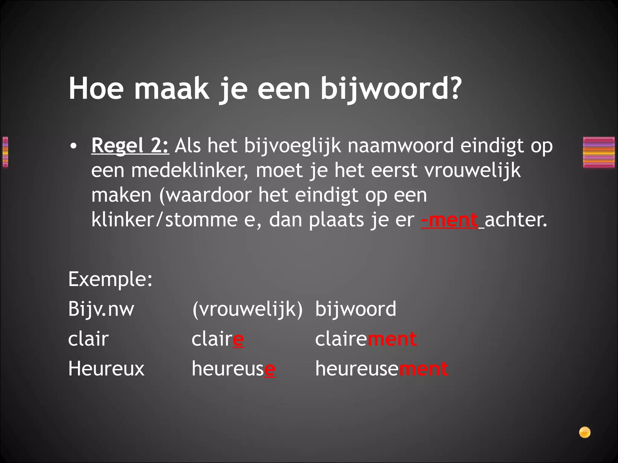 Het bijwoord in het frans | PPT