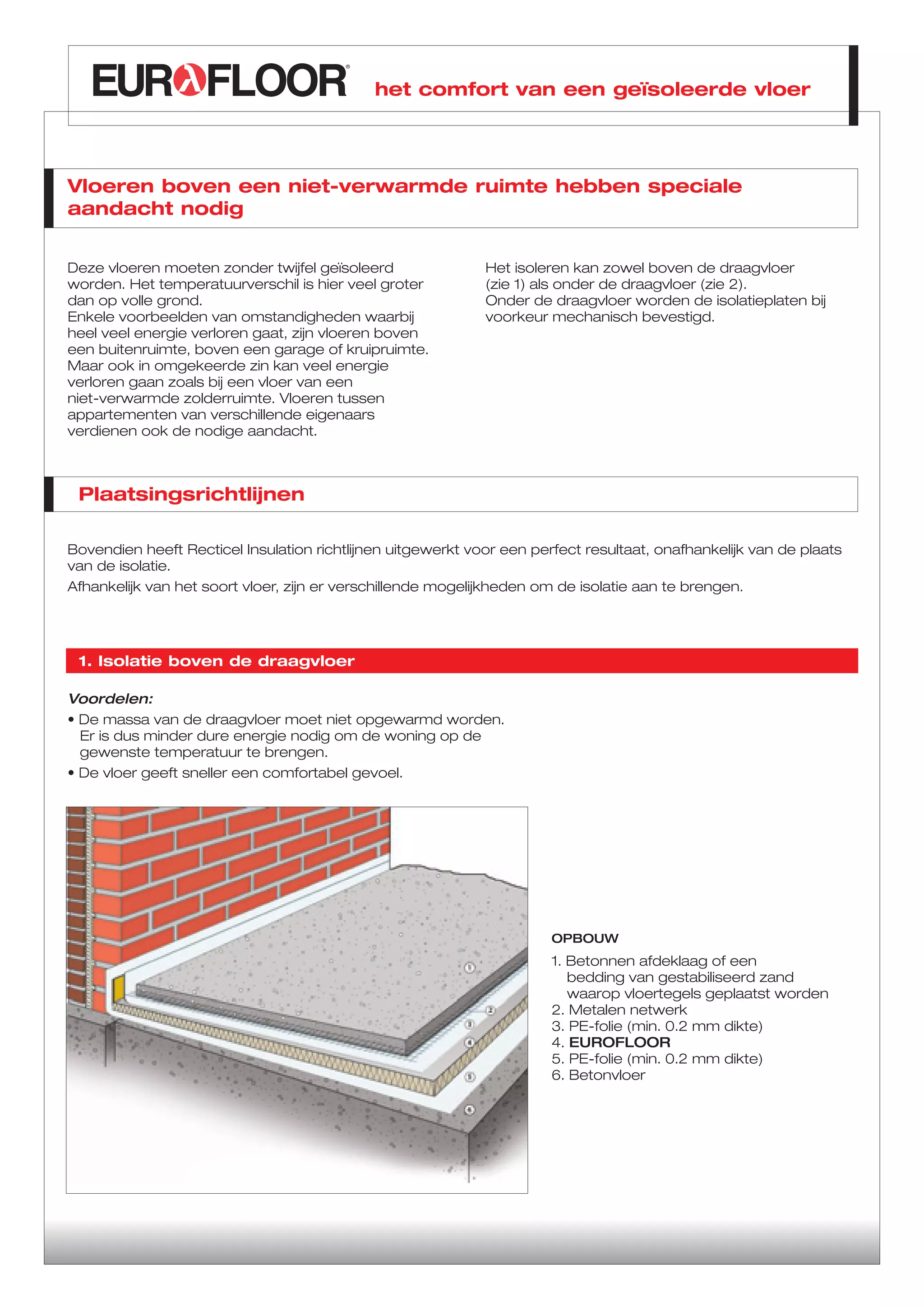 Recticel Insulation - Het comfort van een geïsoleerde vloer | PDF