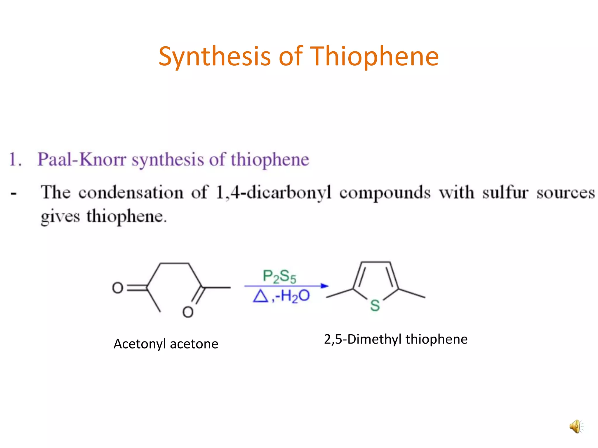 Heterocycic compound Thiophene | PPTX