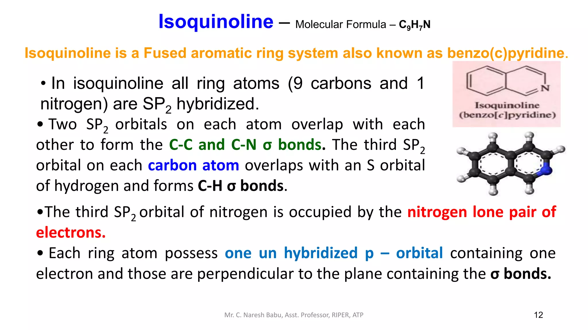Heterocyclic chemistry - Fused ring systems | PPTX