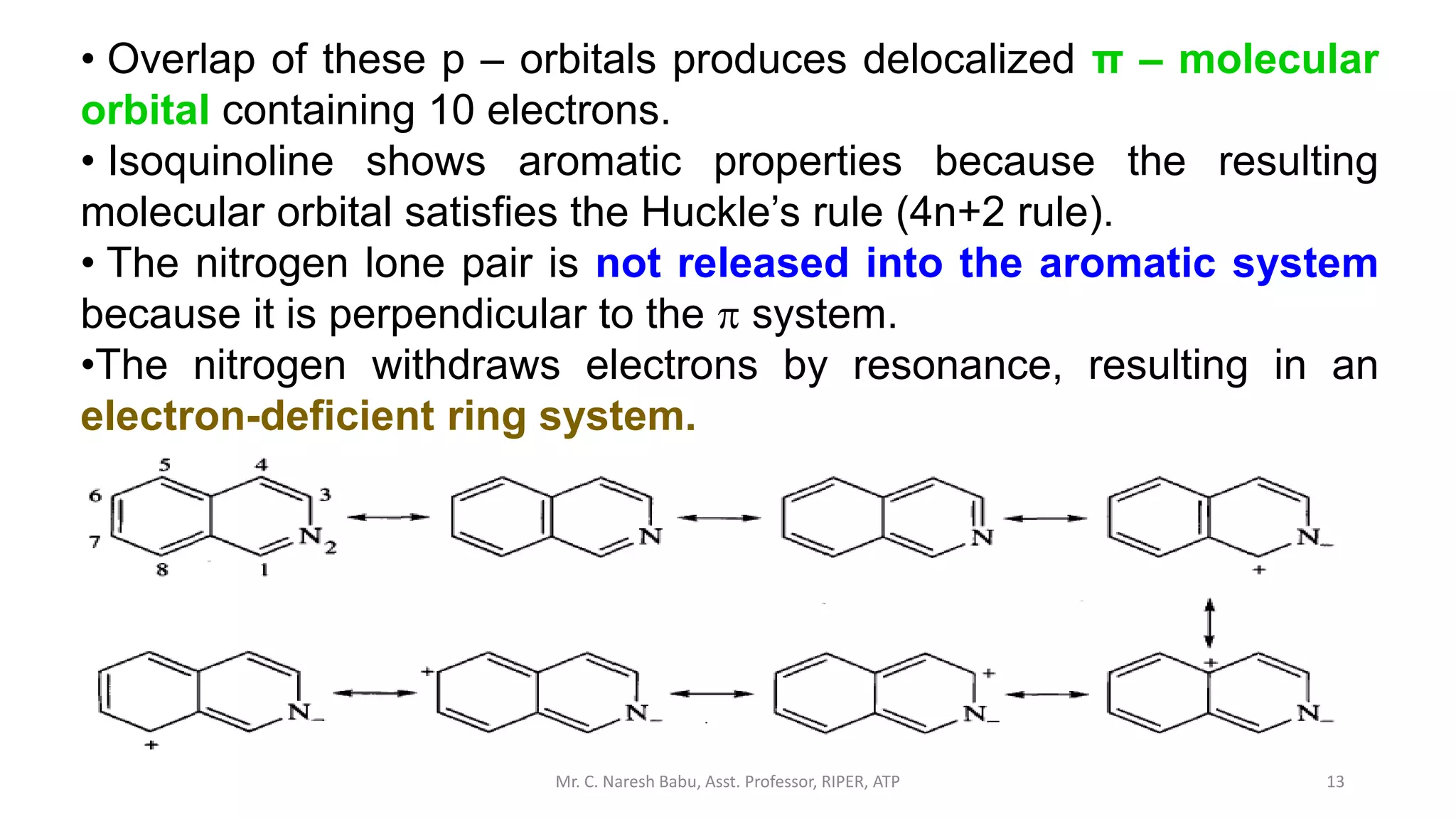 Heterocyclic chemistry - Fused ring systems | PPTX