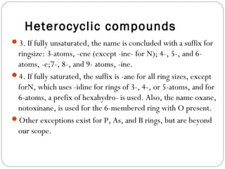 Heterocyclic compounds bascis of nomenclature | PPT