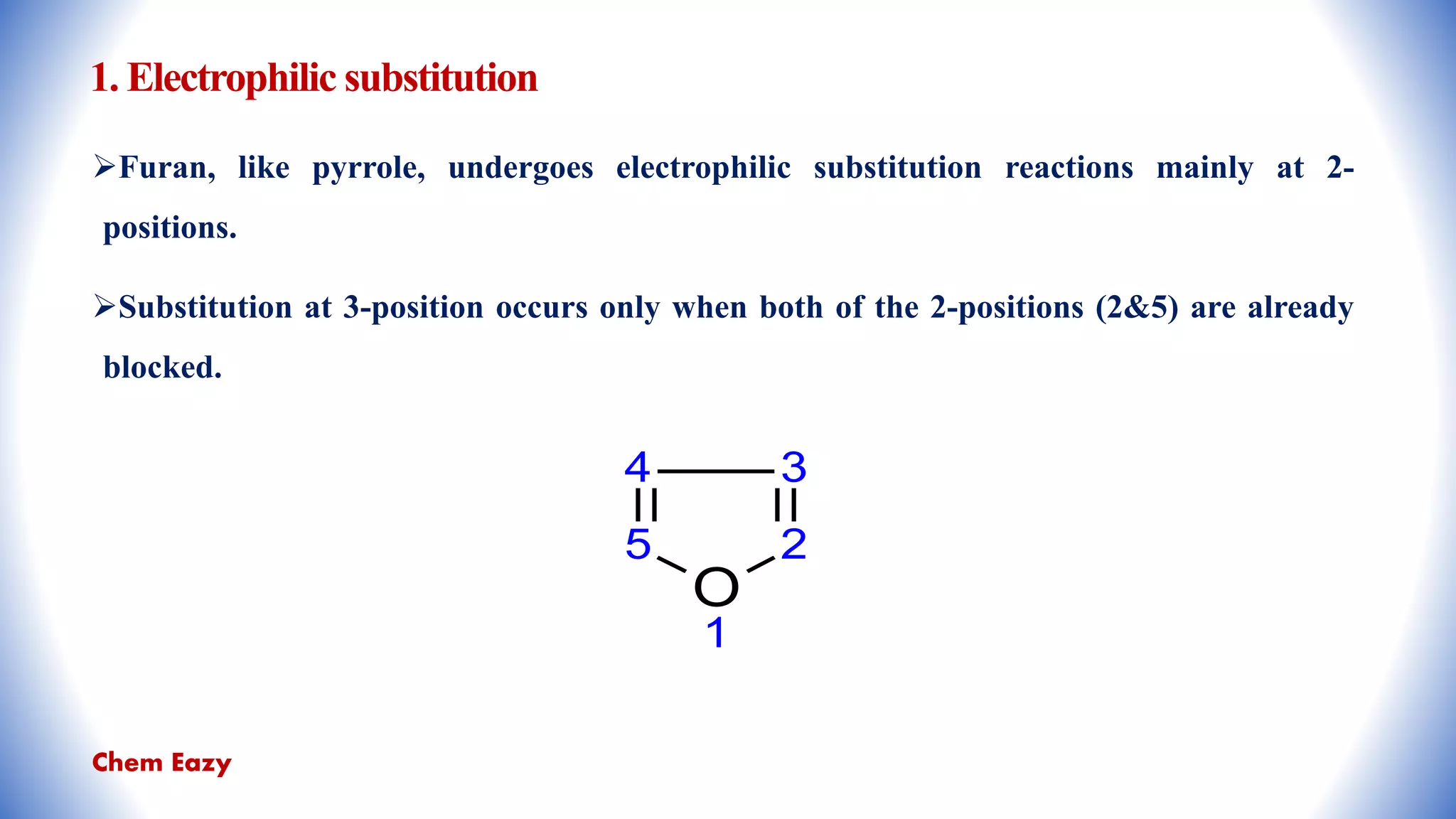Heterocyclic compounds - Furan - Synthesis of furan - Characteristic ...