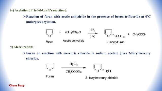 Heterocyclic compounds - Furan - Synthesis of furan - Characteristic ...