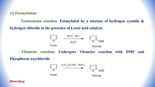 Heterocyclic compounds - Furan - Synthesis of furan - Characteristic ...