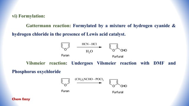 Heterocyclic compounds - Furan - Synthesis of furan - Characteristic ...