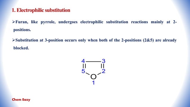 Heterocyclic compounds - Furan - Synthesis of furan - Characteristic ...
