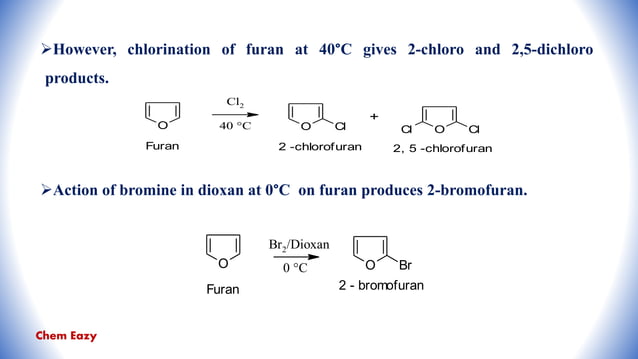 Heterocyclic compounds - Furan - Synthesis of furan - Characteristic ...