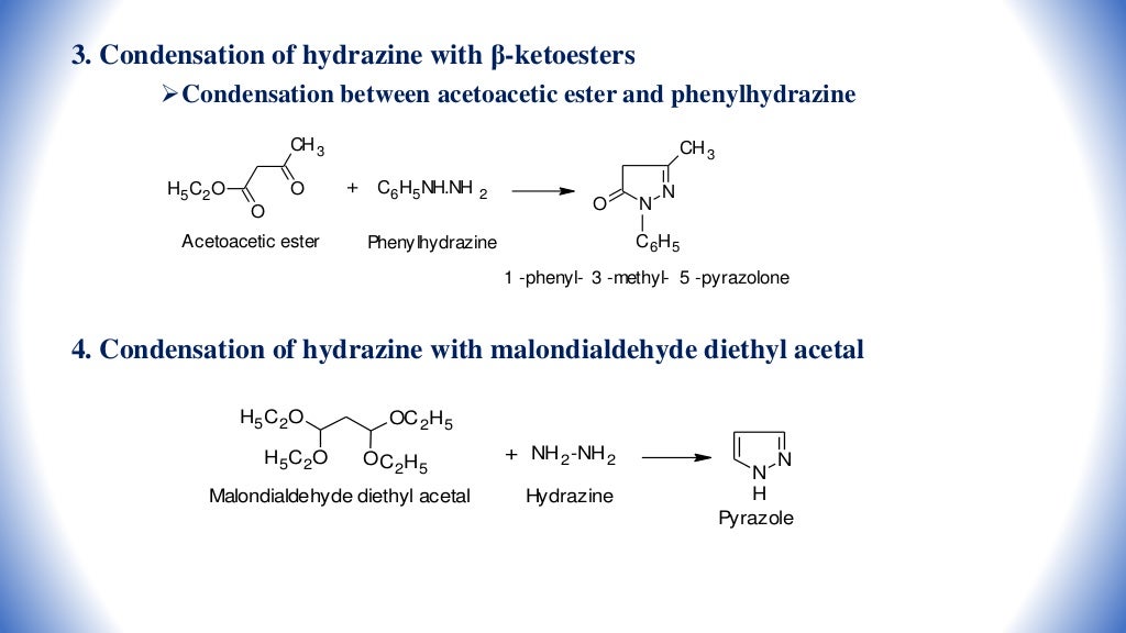 Pyrazole - Synthesis of Pyrazole - Characteristic Reactions of Pyrazo…