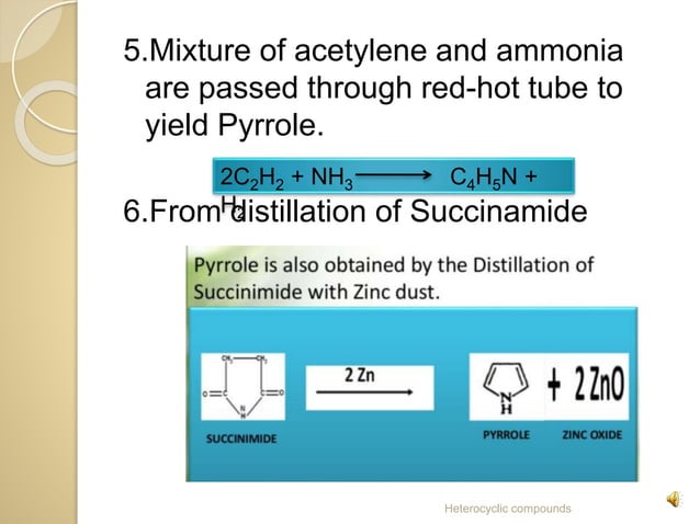 Heterocyclic compounds Pyrrole | PPTX | Chemistry | Science