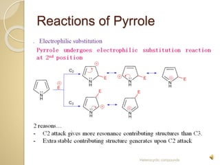 Heterocyclic compounds Pyrrole | PPTX