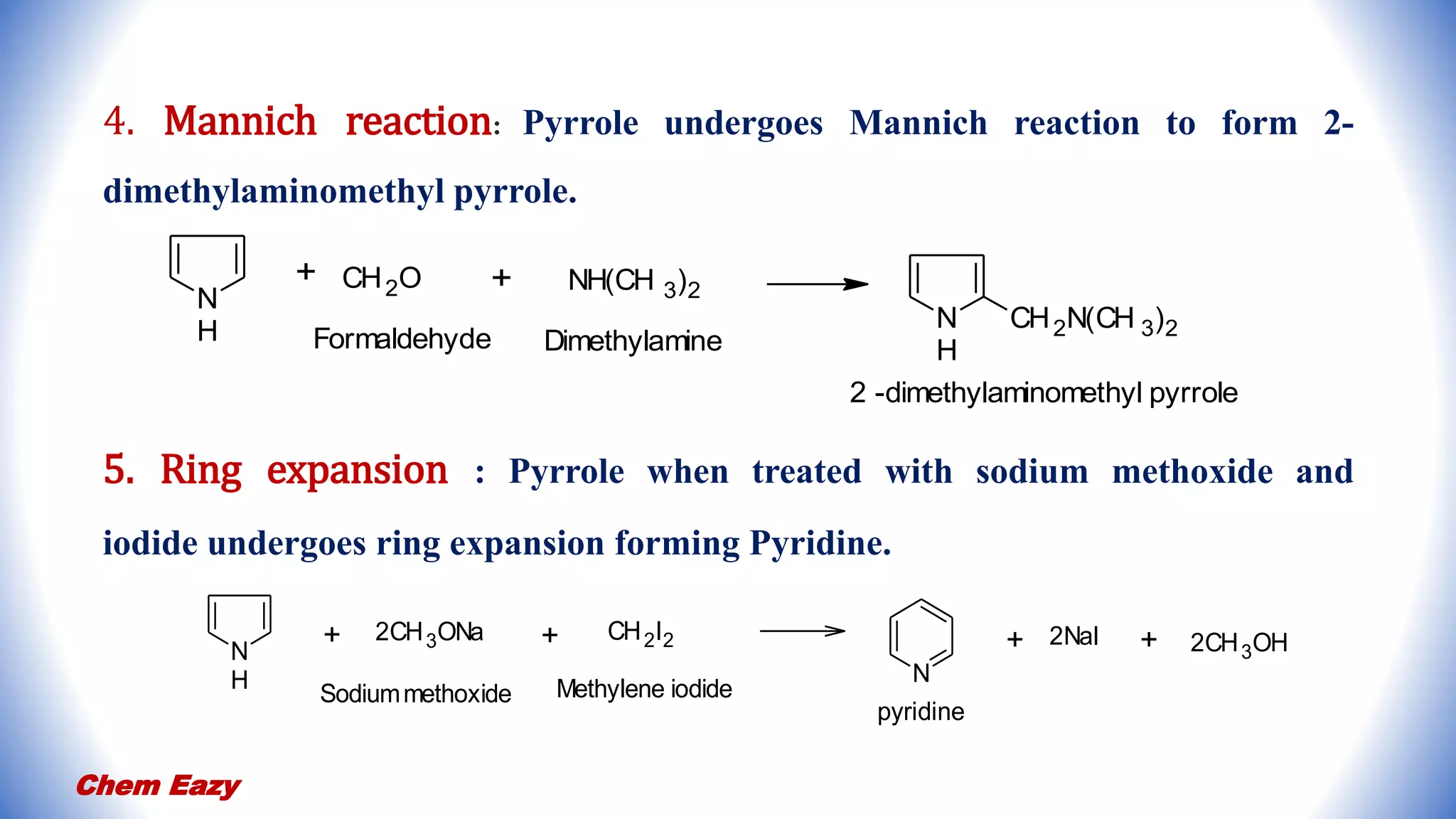 Heterocyclic compounds - pyrrole - synthesis of pyrrole ...