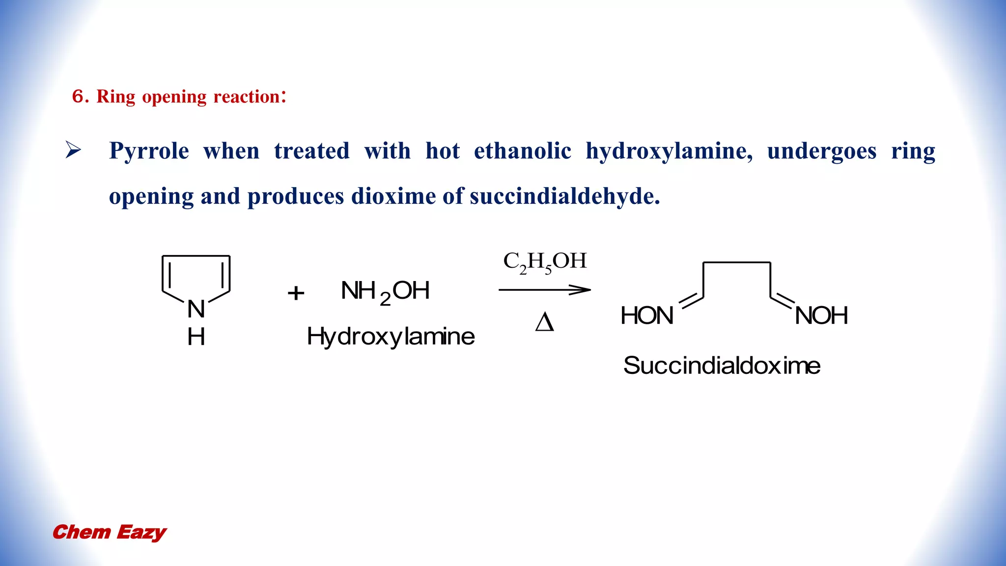 Heterocyclic compounds - pyrrole - synthesis of pyrrole ...