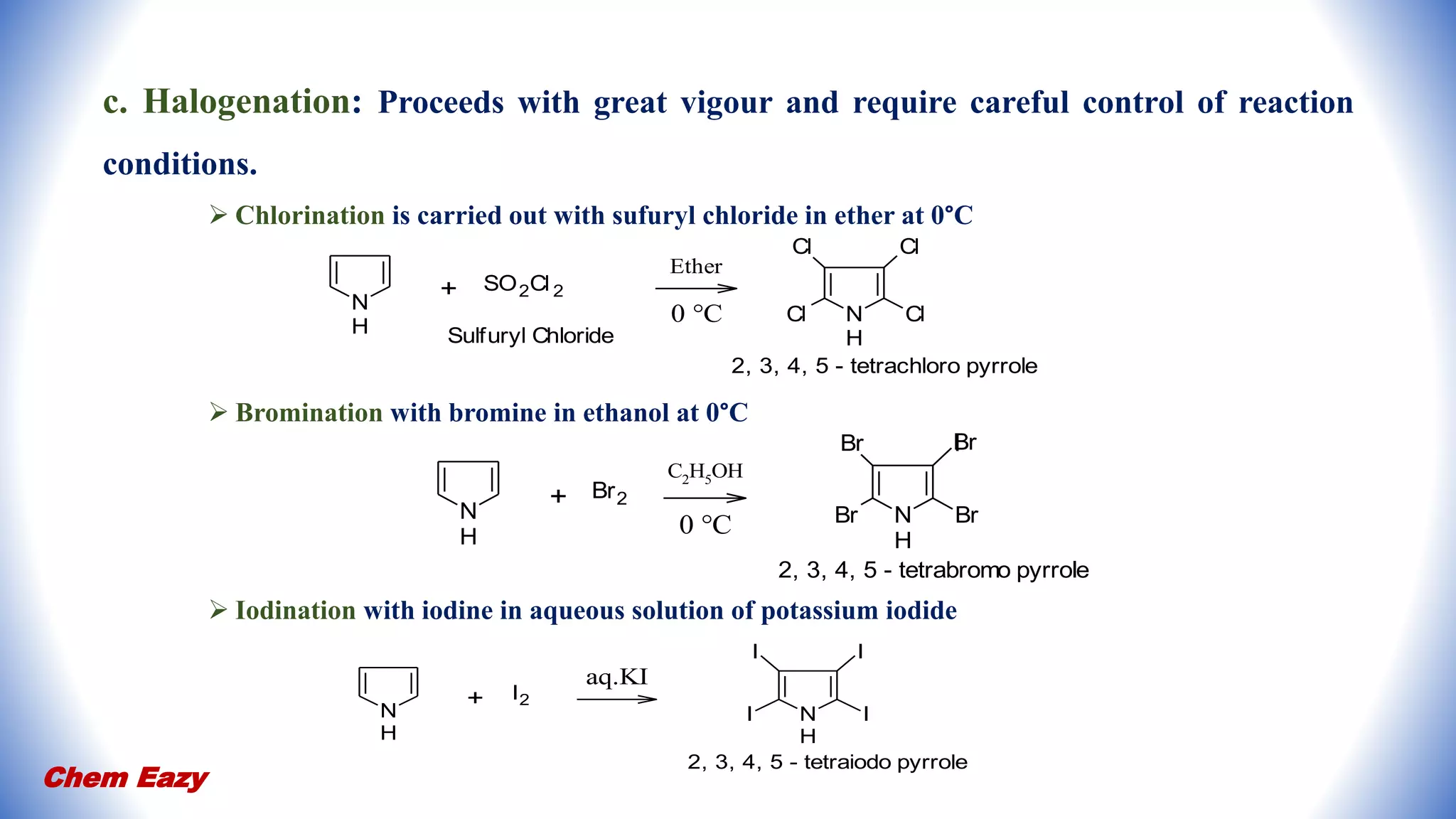 Heterocyclic compounds - pyrrole - synthesis of pyrrole ...