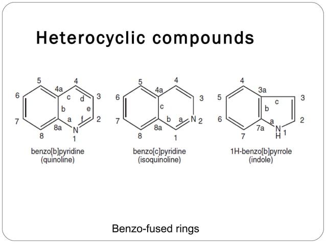 Heterocyclic compounds classification nomenclature | PDF | Chemistry ...
