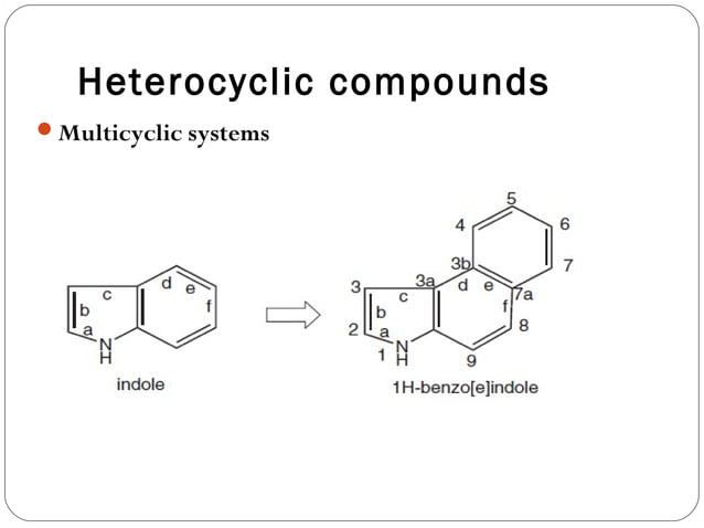 Heterocyclic compounds classification nomenclature | PDF | Chemistry ...