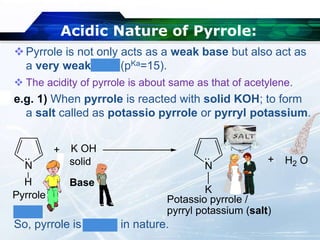 Heterocyclic compounds part- III(Pyrrole) | PPTX