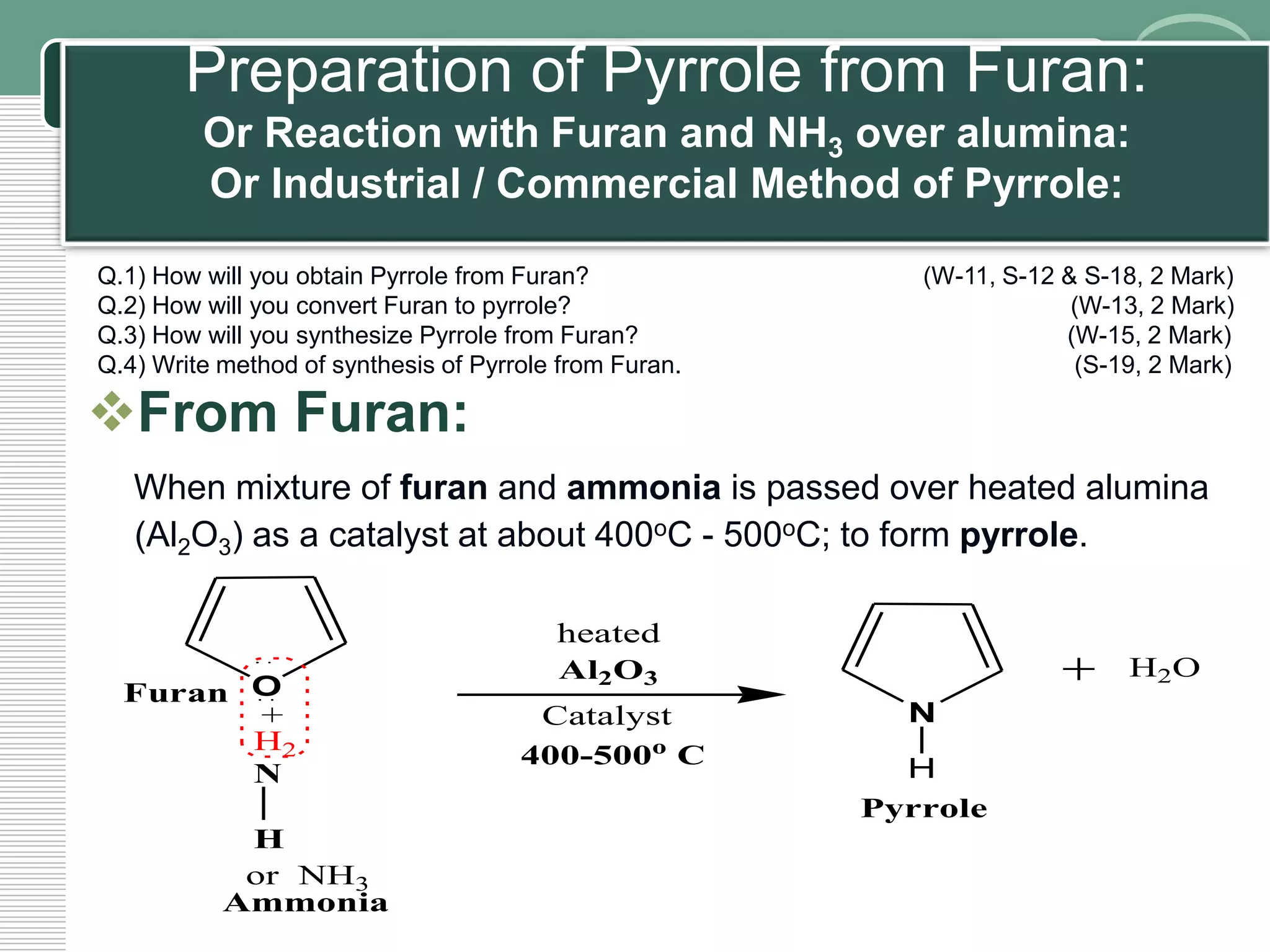 Heterocyclic compounds part-I (Pyrrole) | PPTX