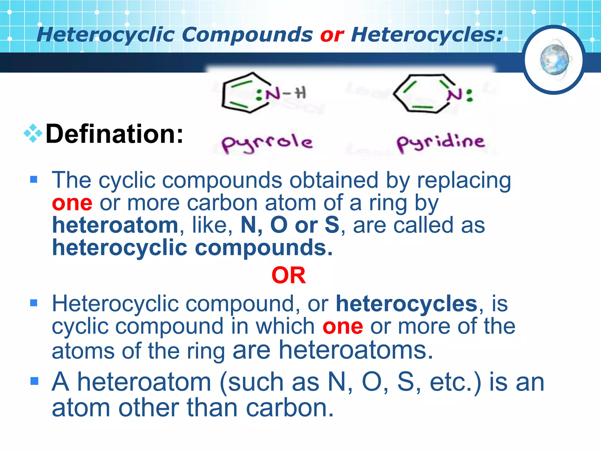 Heterocyclic compounds part-I (Pyrrole) | PPTX