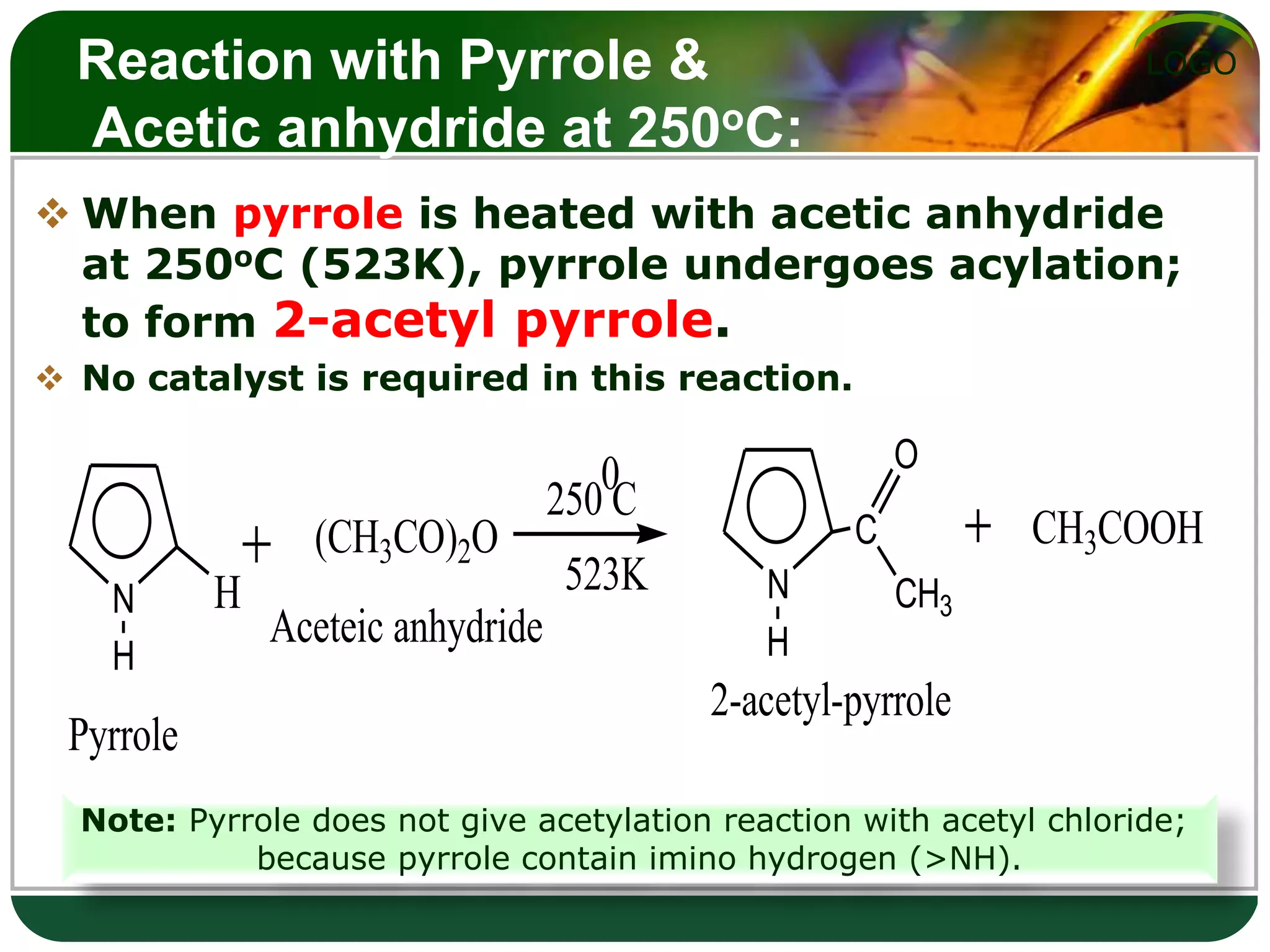 Heterocyclic compounds part _IV (Pyrrole) | PPTX