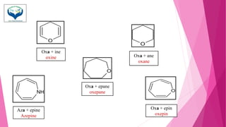 Heterocyclic compounds nomenclature POC III | PDF