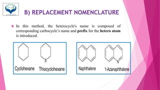 Heterocyclic compounds nomenclature POC III | PDF