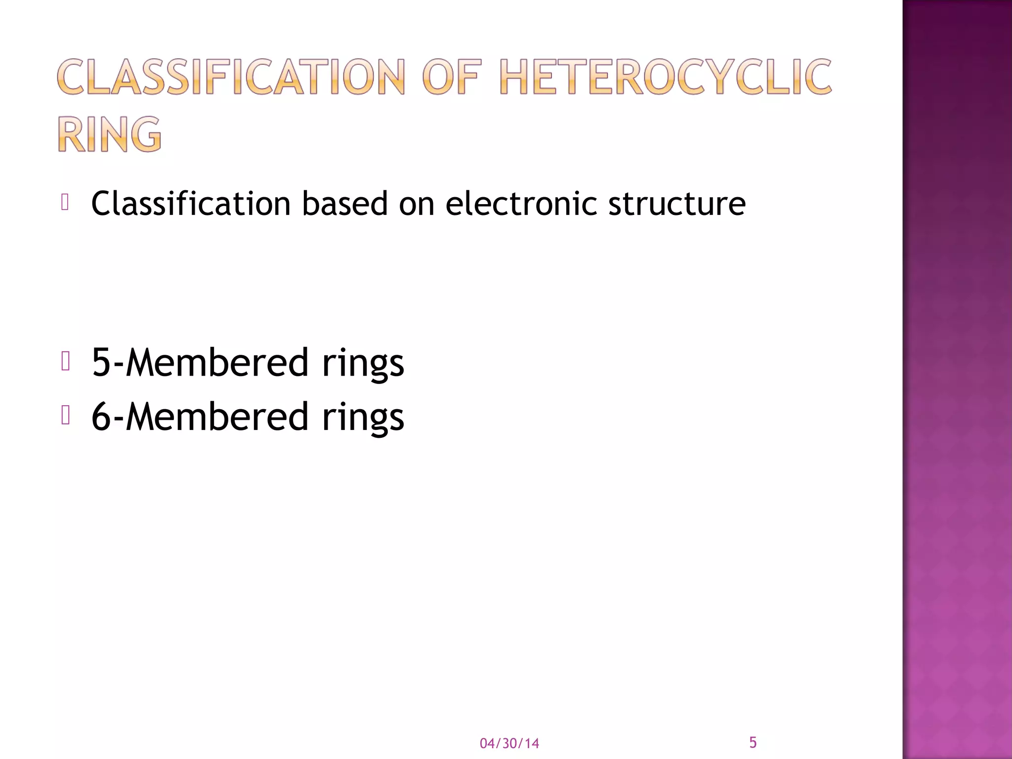 Heterocyclic ring | PPT