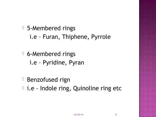 Heterocyclic ring | PPT