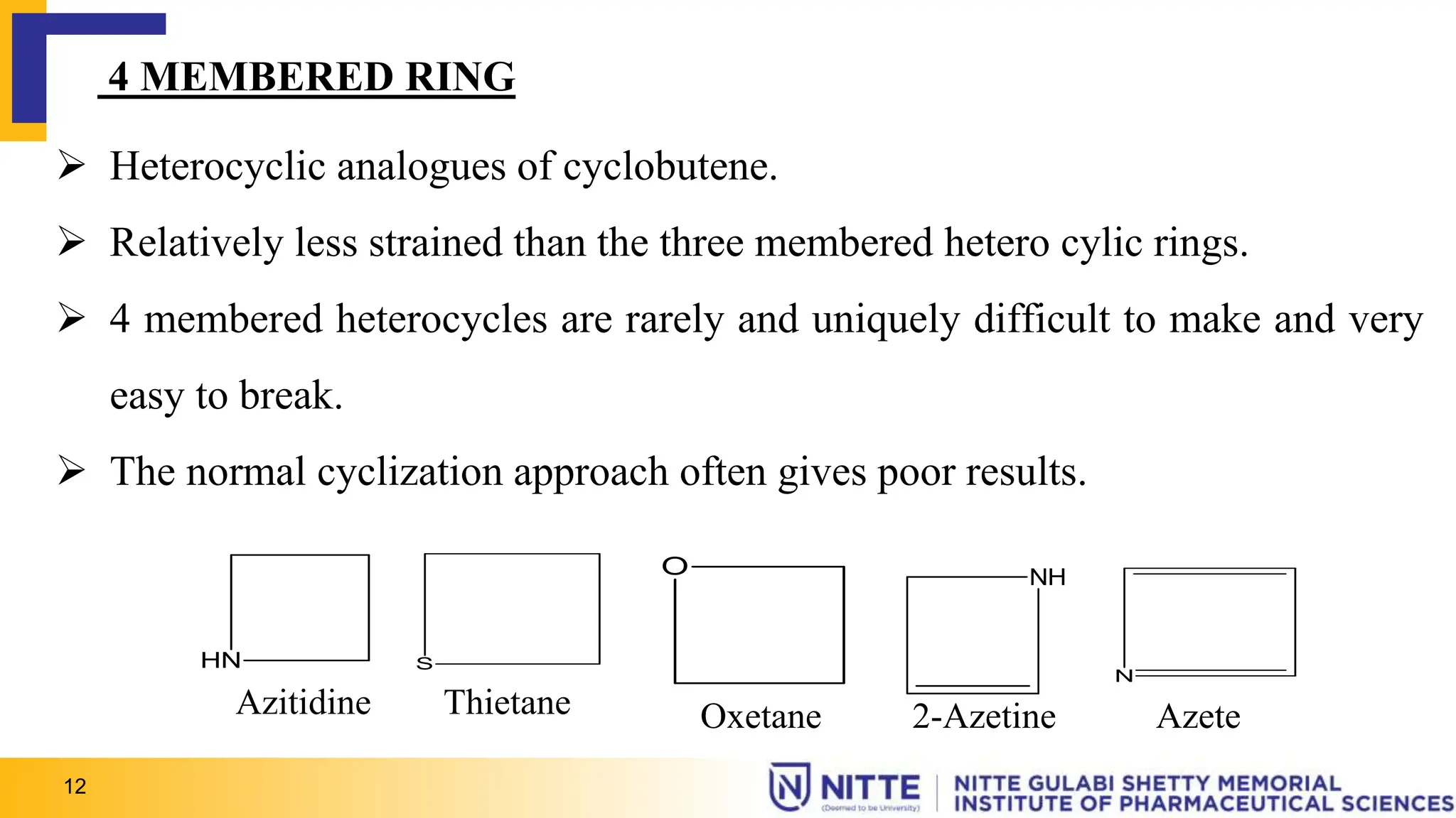 Heterocyclic ring ( MPHARM,BPHARM,MSC,BSC,BIOCHEM,ORAGANIC CHEMISTRY ...