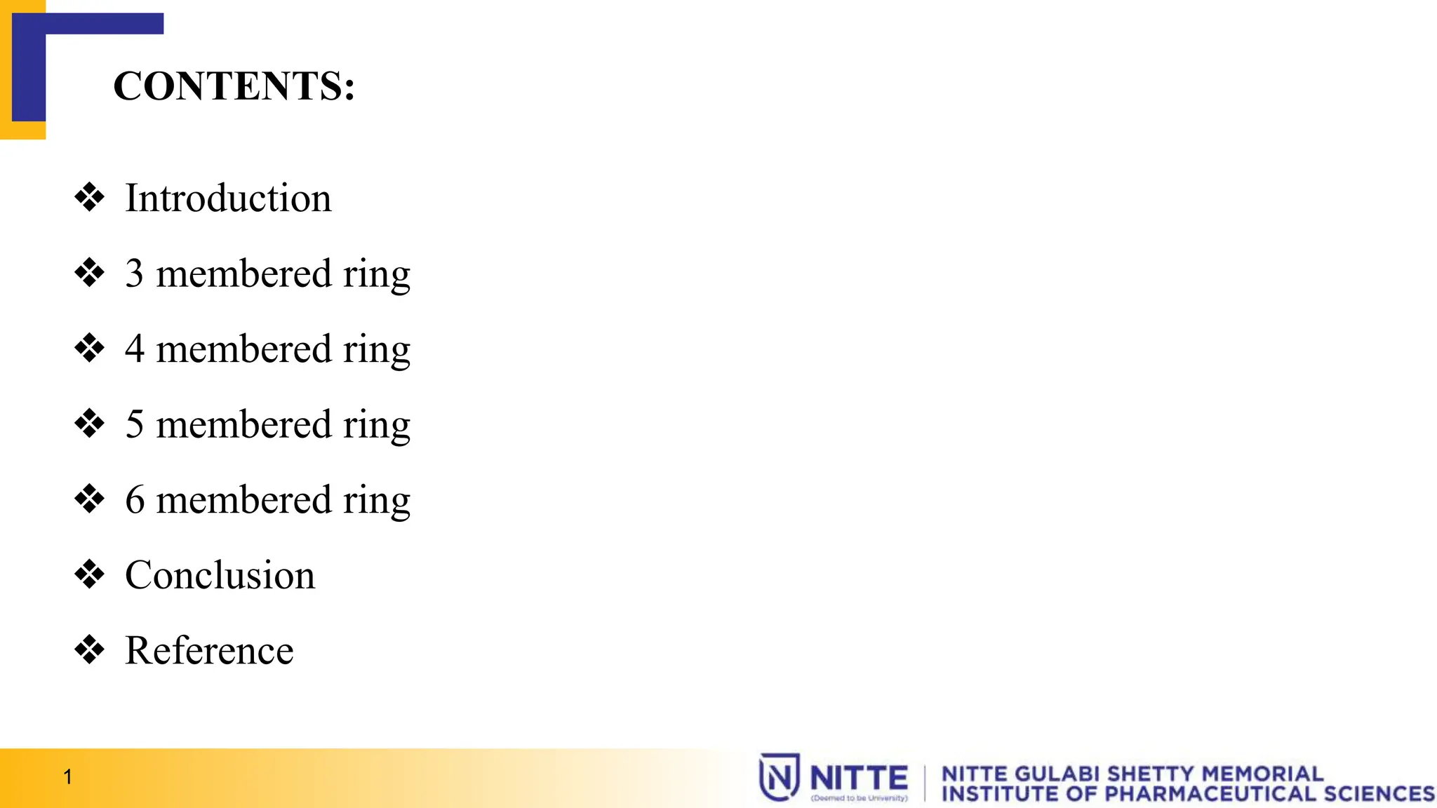 Heterocyclic ring ( MPHARM,BPHARM,MSC,BSC,BIOCHEM,ORAGANIC CHEMISTRY ...