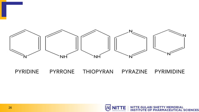 Heterocyclic ring ( MPHARM,BPHARM,MSC,BSC,BIOCHEM,ORAGANIC CHEMISTRY ...