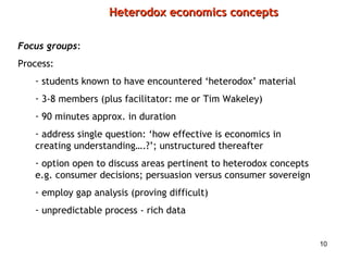 Heterodox Economics survey | PPT