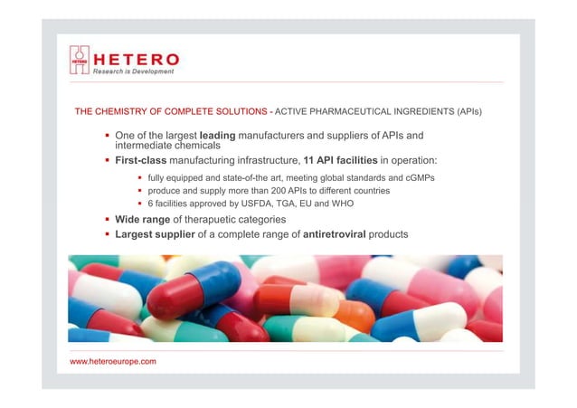 Hetero Europe company presentation 2010 | PDF