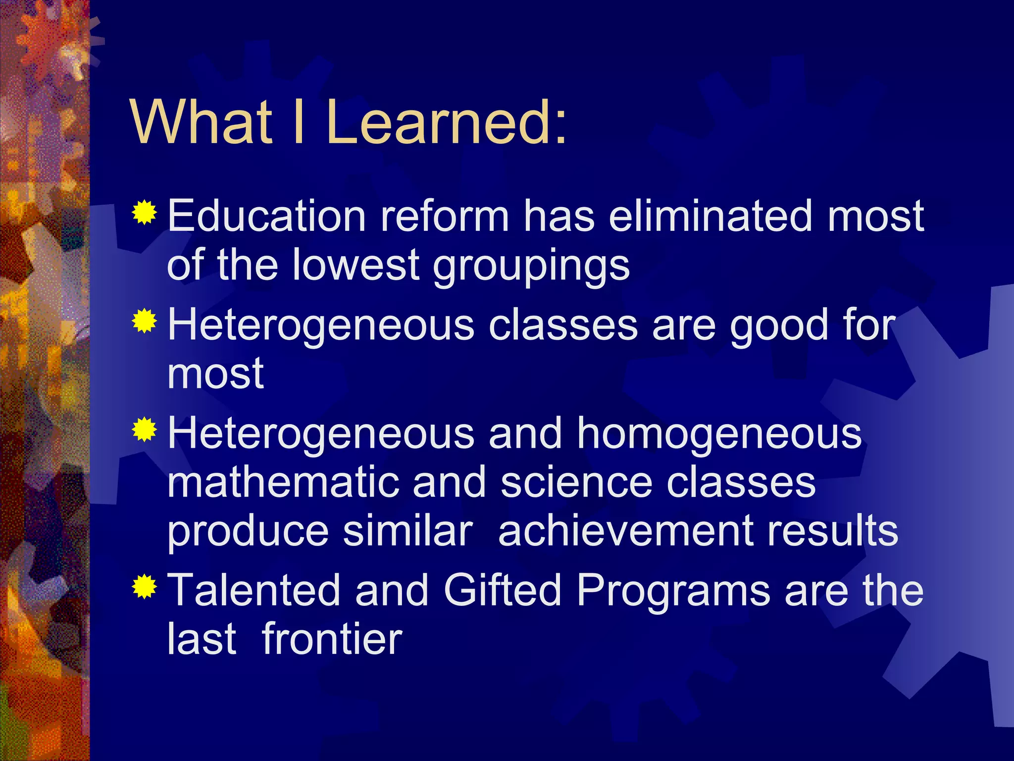 Heterogeneous Or Homogeneous Classrooms Jane | PPS | Educational ...