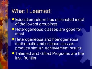 Heterogeneous Or Homogeneous Classrooms Jane | PPS