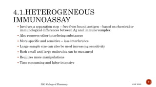 Heterogeneous and homogeneous immunoassays | PPTX