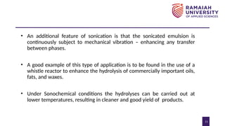 Heterogenous reactions IN ULTRASONIC REACTIONS.pptx