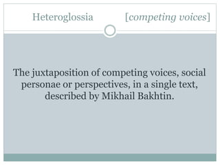 Heteroglossia | PPTX