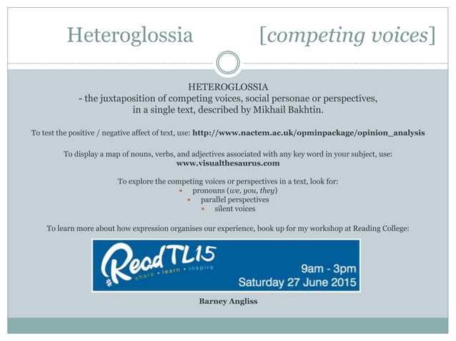 Heteroglossia | PPT