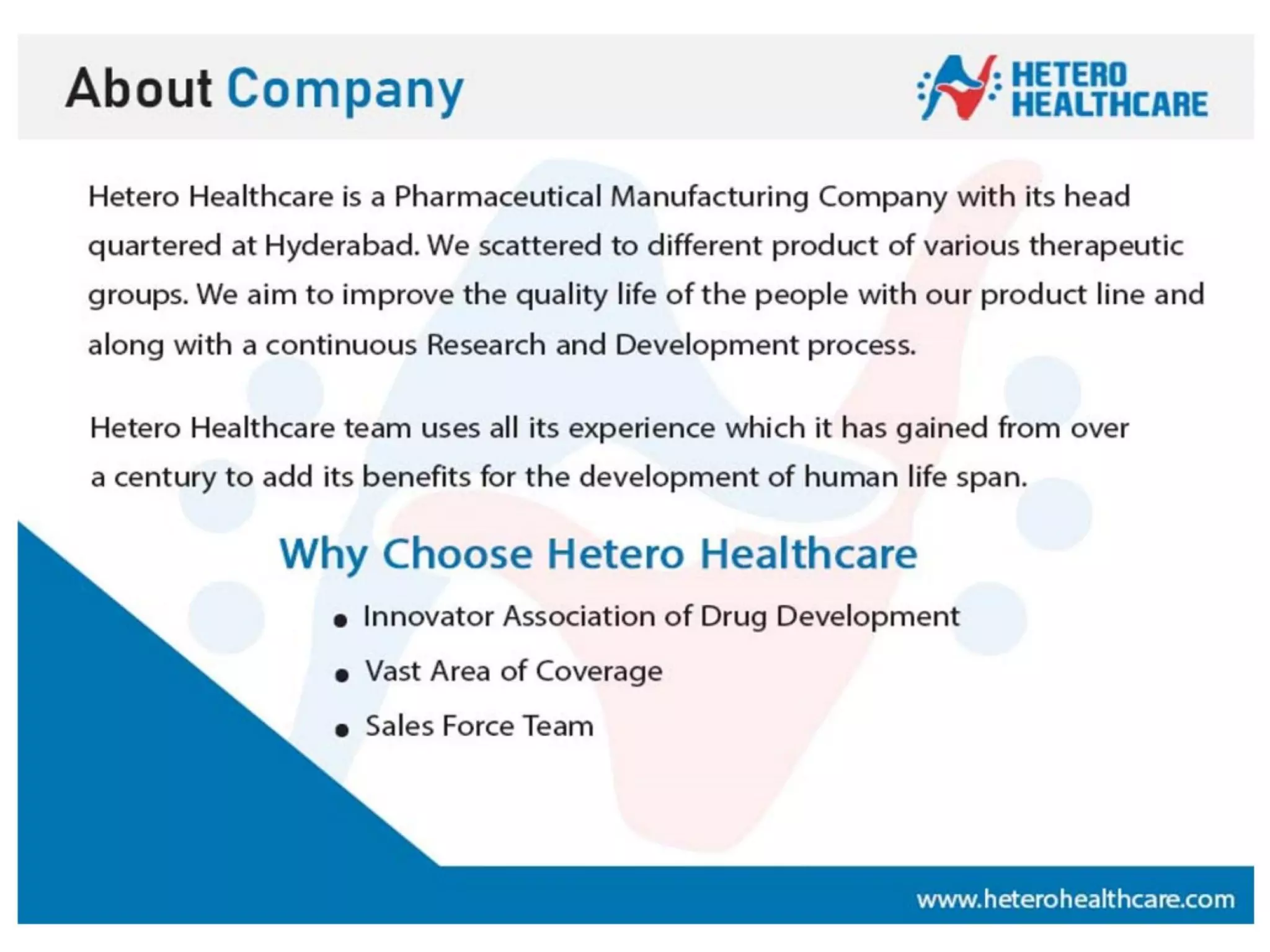 Hetero Healthcare - Innovative Pharmaceutical Company in India | PDF