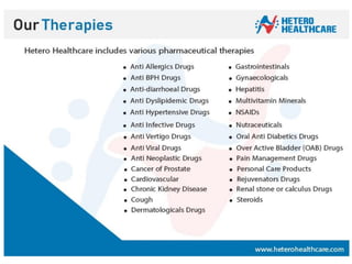 Hetero Healthcare - Innovative Pharmaceutical Company in India | PDF