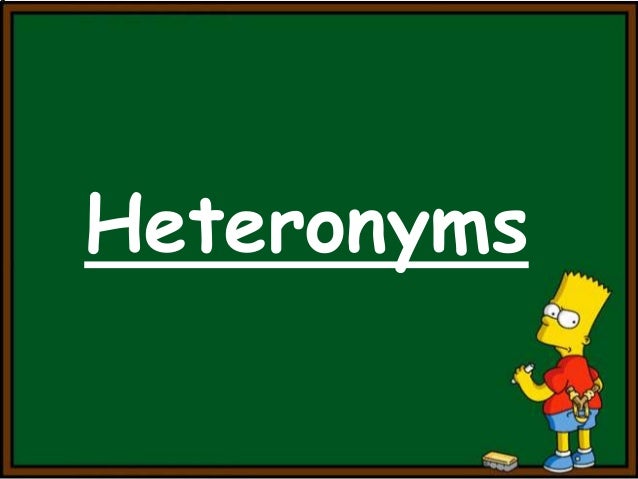 Heteronyms: Words with different meanings