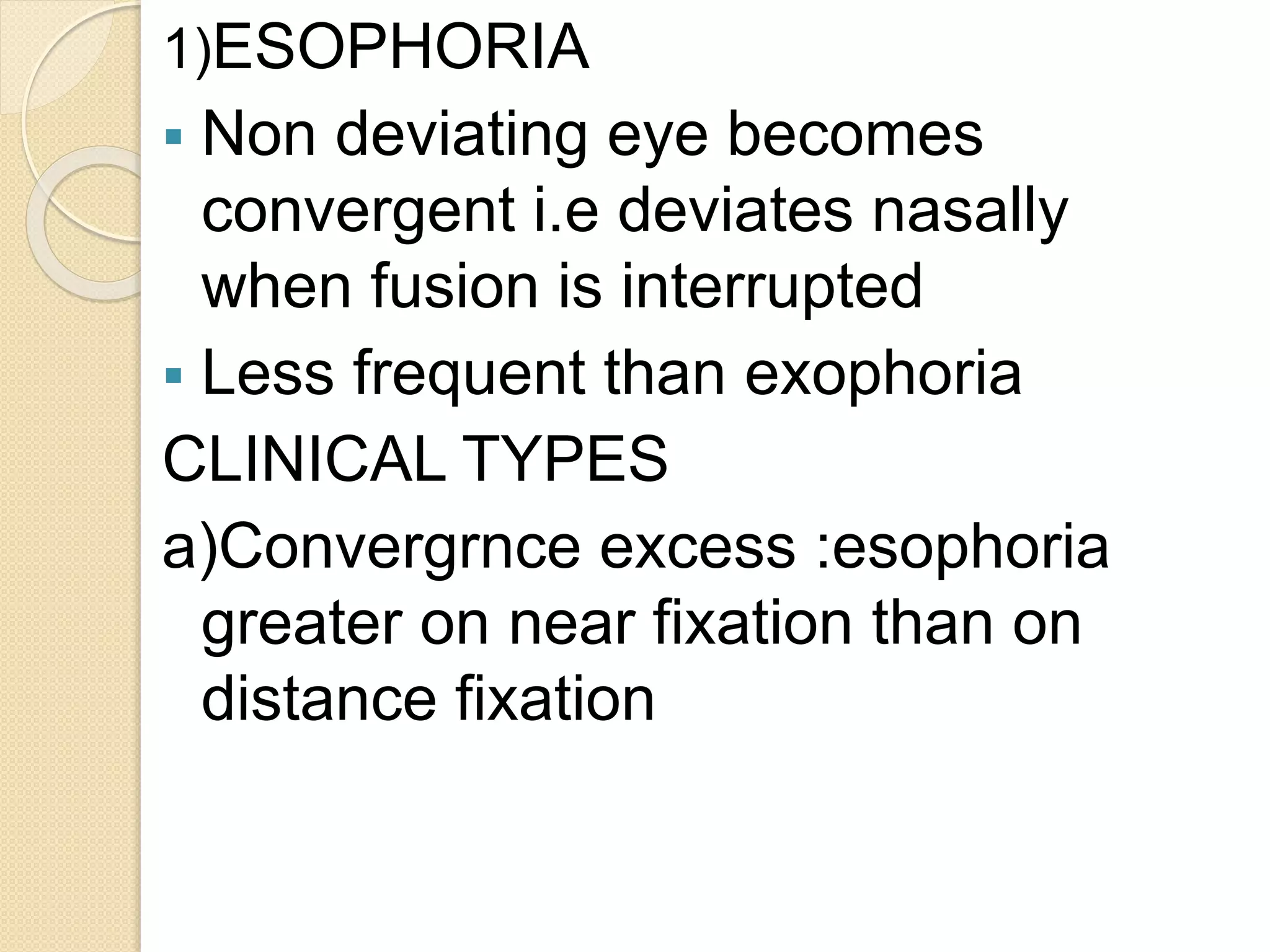 Heterophoria;Definiton,classification and etiology | PPTX