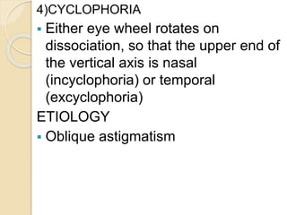 Heterophoria;Definiton,classification and etiology | PPTX