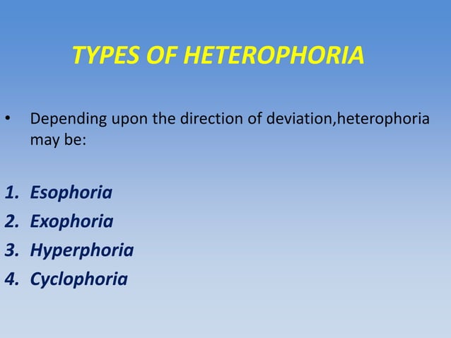 Heterophoria Or Latent Squint | PPTX