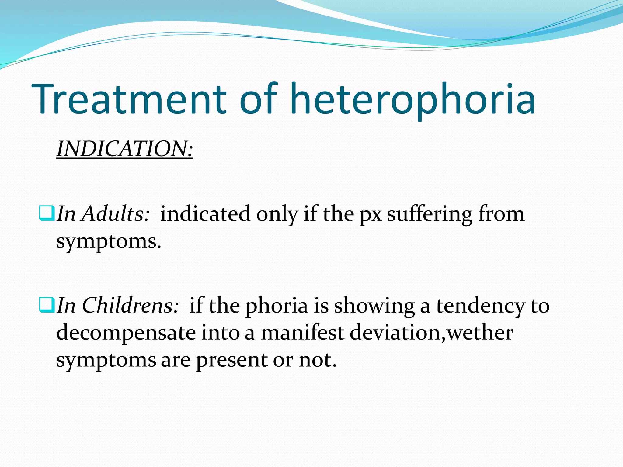 Heterophoria investigation and management | PPTX