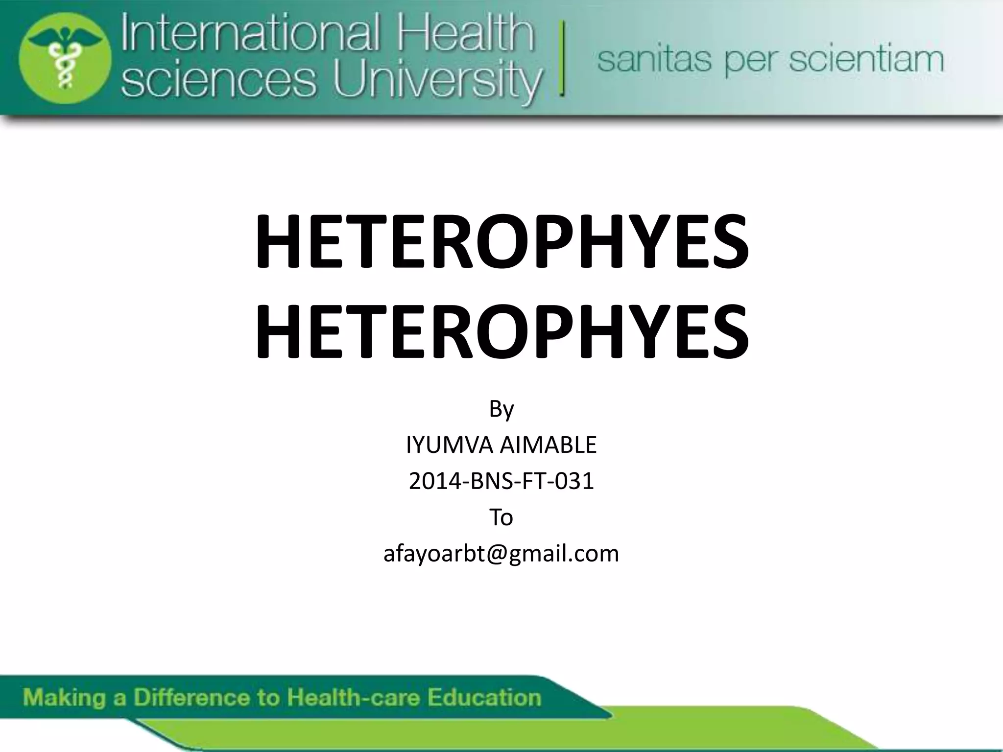 Heterophyes heterophyes | PPTX