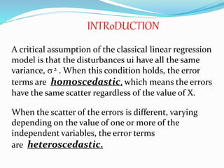 Heteroscedasticity | PPTX | Technology & Computing